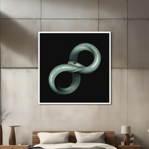 Ouroboros Snake Infinity Symbol Unique Canvas Wall Art, Mystical and ...