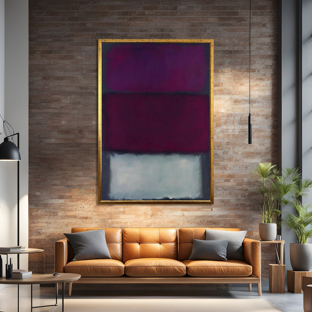 Deep Purple and Blue Mark Rothko Style Abstract Canvas Wall Art for ...