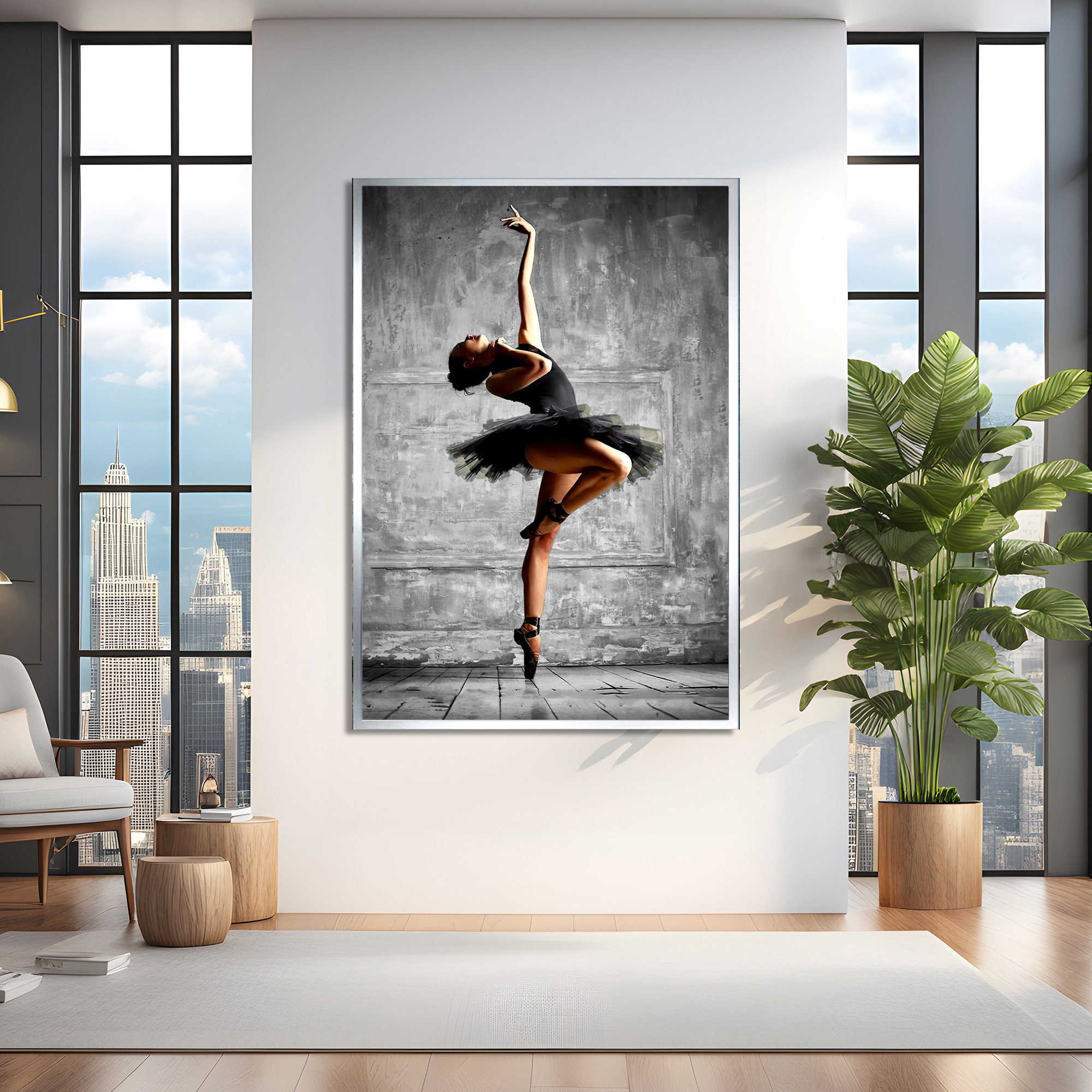 Elegant Ballet Dance Canvas Wall Art Graceful And Poised Ballerina