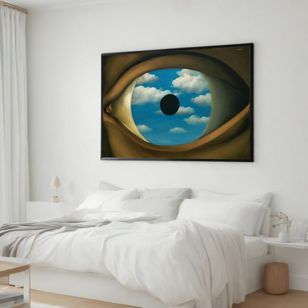 René Magritte's "the False Mirror" Canvas Print - Surrealist Painting ...