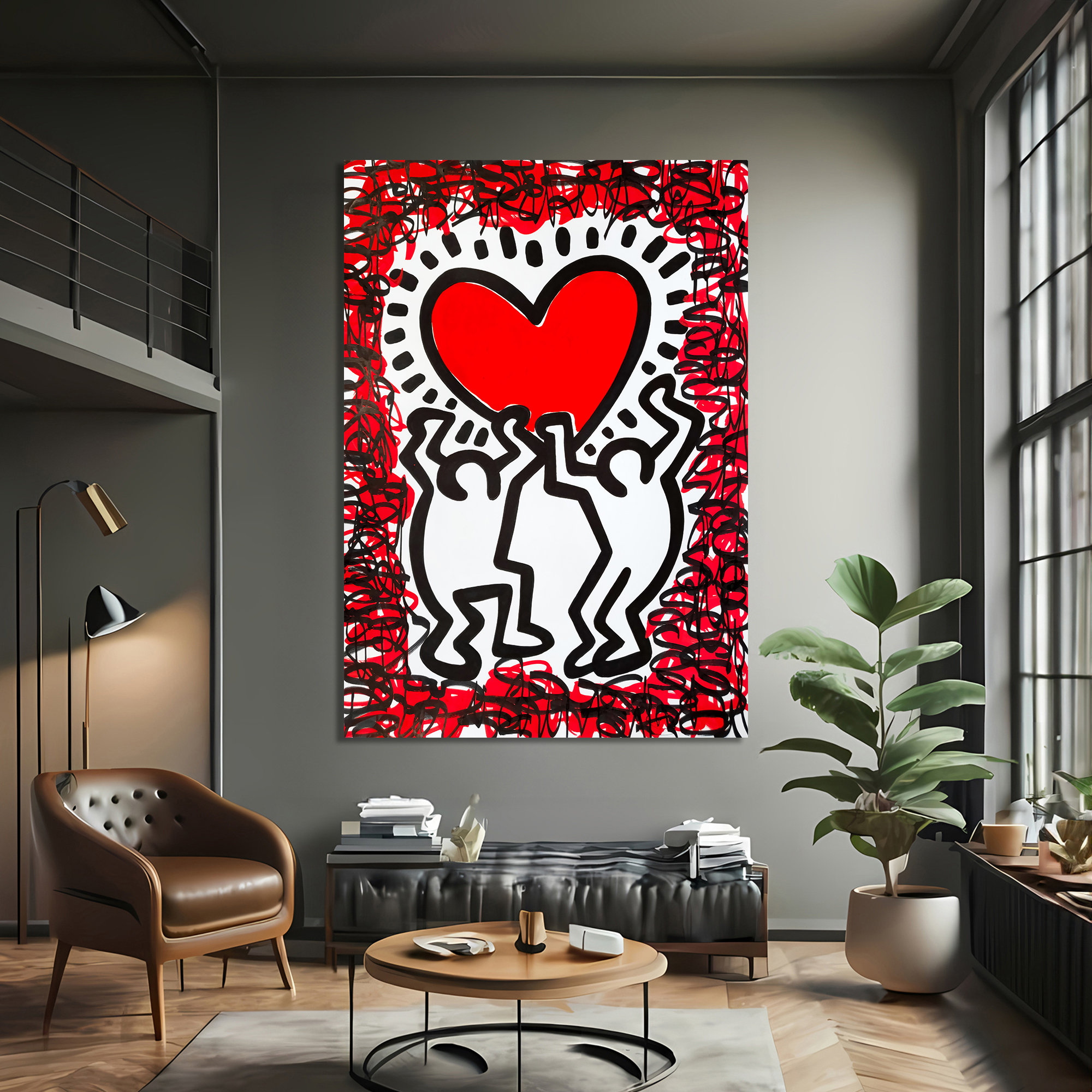 Keith Haring Inspired Pop Art Graffiti Canvas Bold Urban Street Art ...
