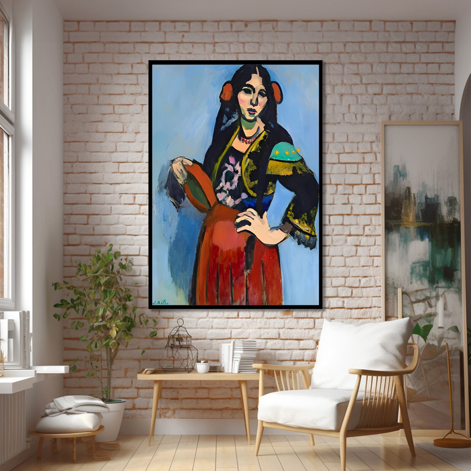 Colorful Henri Matisse Inspired Spanish Woman Canvas Painting Wall Art ...