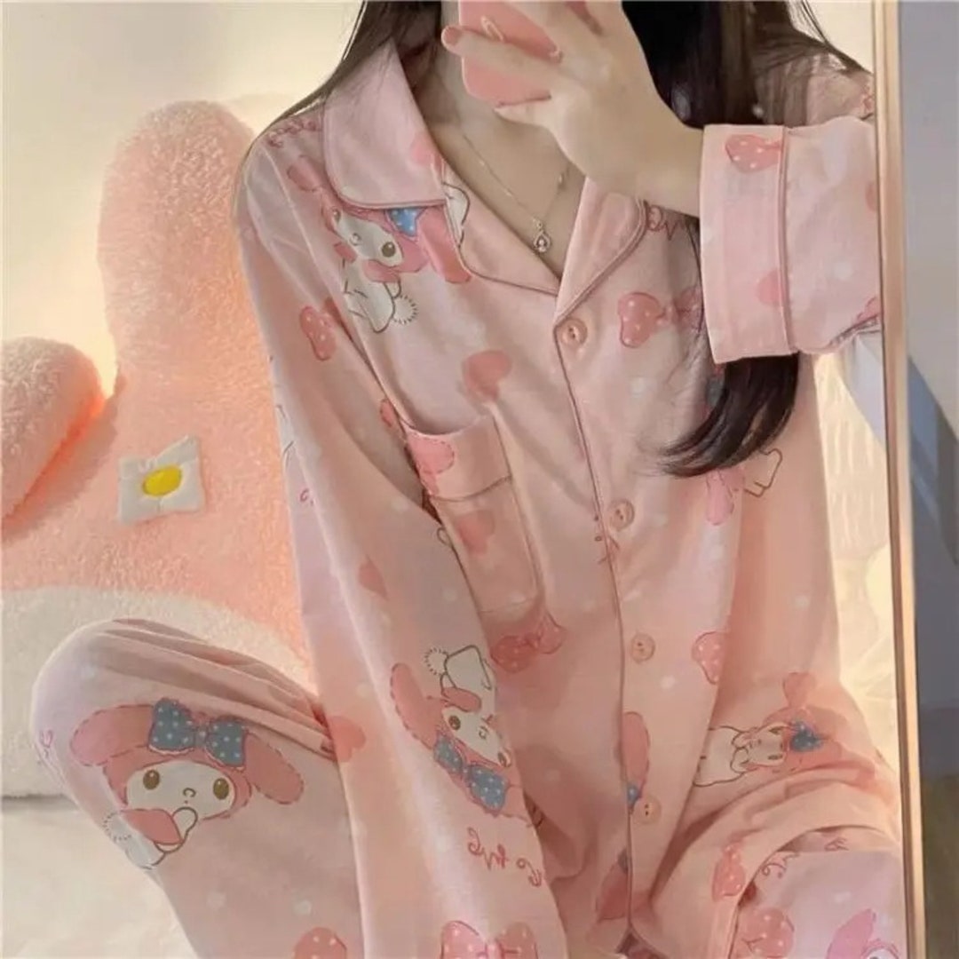 Long Sleeve Melody Kuro Mi&cinnamor Pajamas-playful and Cozy Sleepwear ...