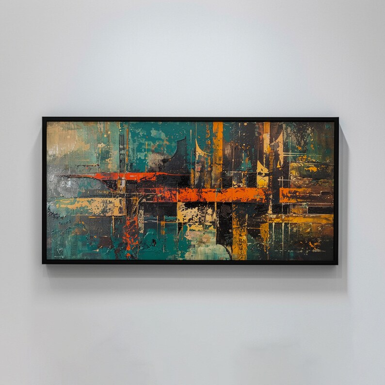 Mid Century Modern Abstract Art for Frame and LG Tvs: Digital and Oil ...