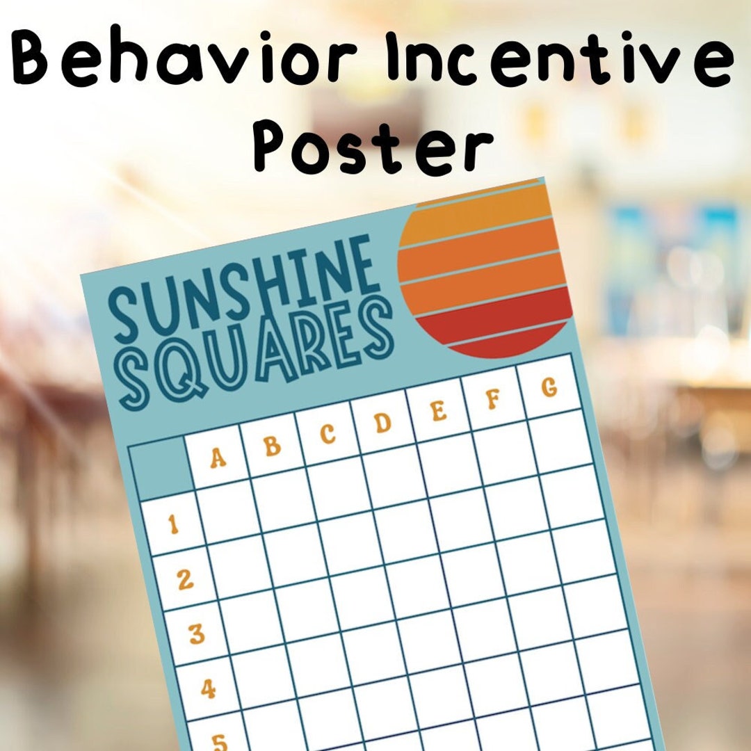 Classroom Behavior Incentive Poster | Sun Theme - Etsy