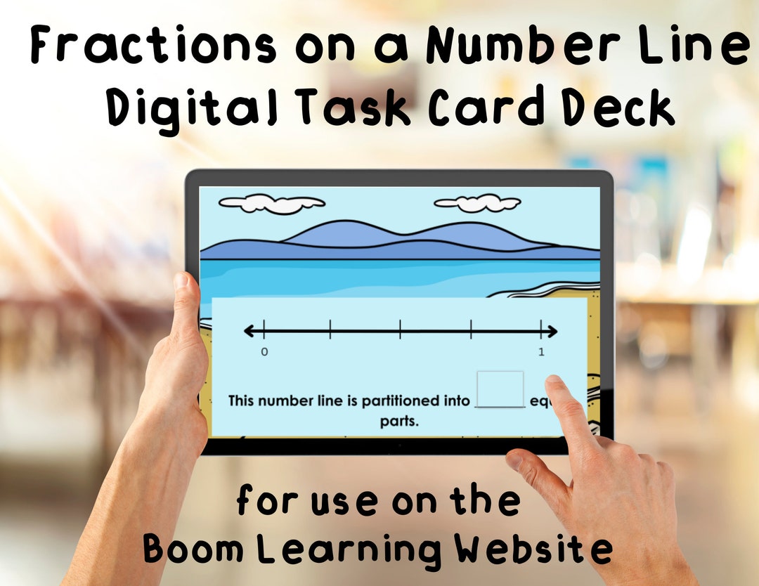 Identifying Fractions on a Number Line Boom™ Cards Digital Task Cards ...