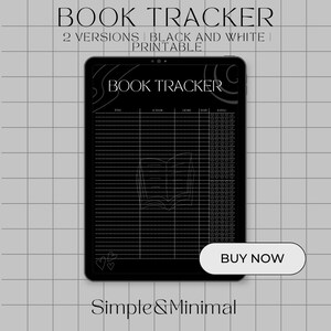 Book Tracker Printable, Book Journal PDF, Printable Book Tracker, Book ...