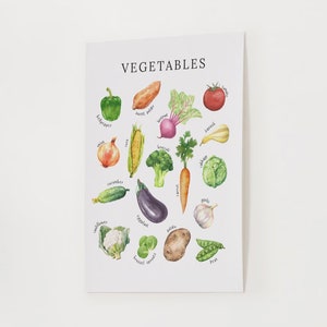 Vegetable and Fruit Print SET | Classroom Decor | Montessori Poster ...