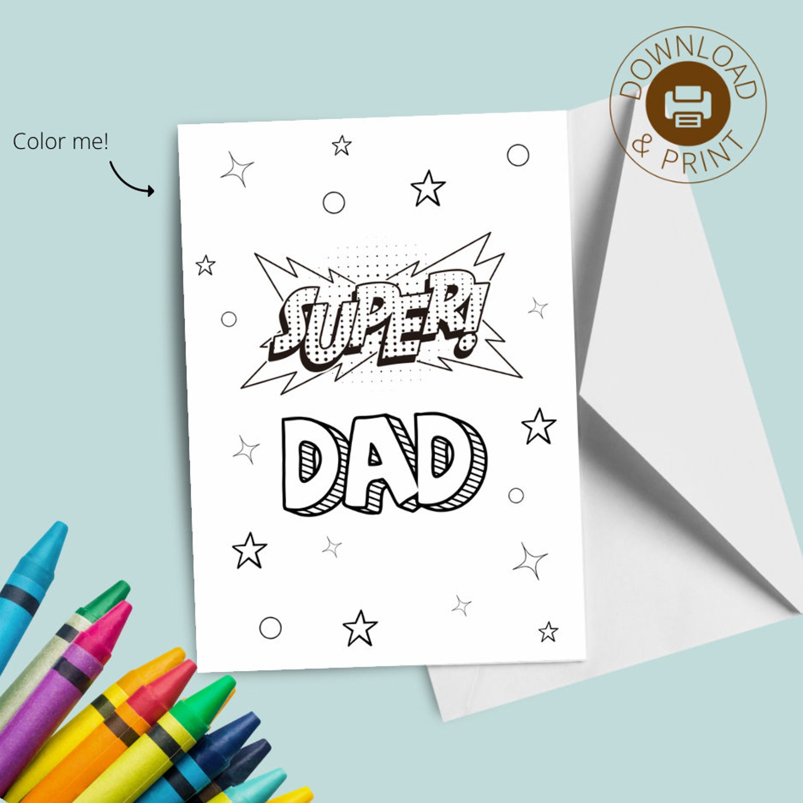 Father’s Day COLOR CARD | Happy Father’s Day to the Coolest Dad ...