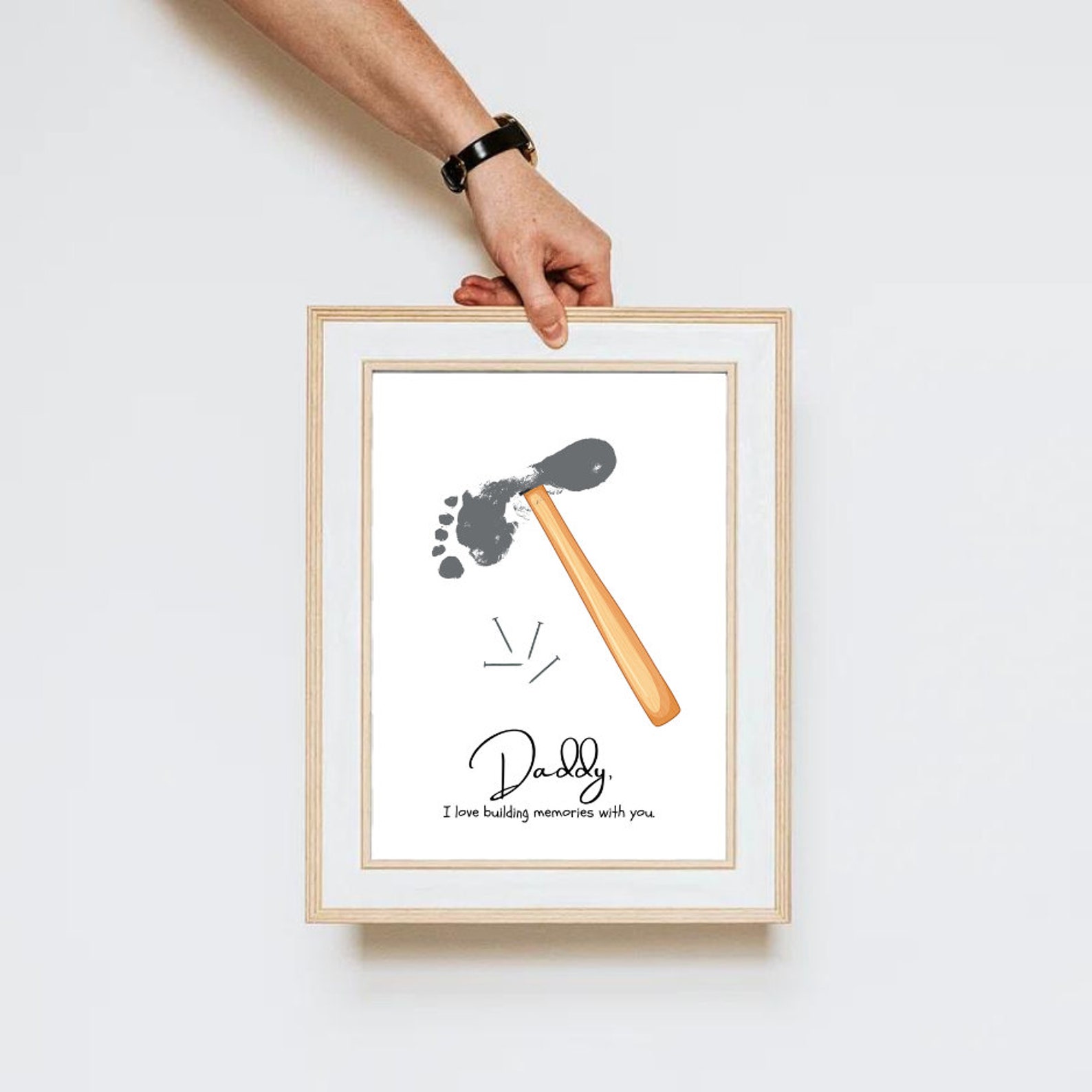 Father’s Day Footprint Craft | PRINTABLE | Gift for Dad From Kids| Diy ...