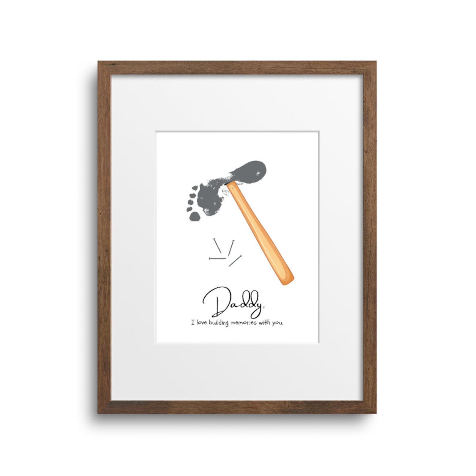 Father’s Day Footprint Craft | PRINTABLE | Gift for Dad From Kids| Diy ...