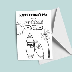 Father’s Day COLORING CARD BUNDLE | Gift for Dad From Kids| Diy ...