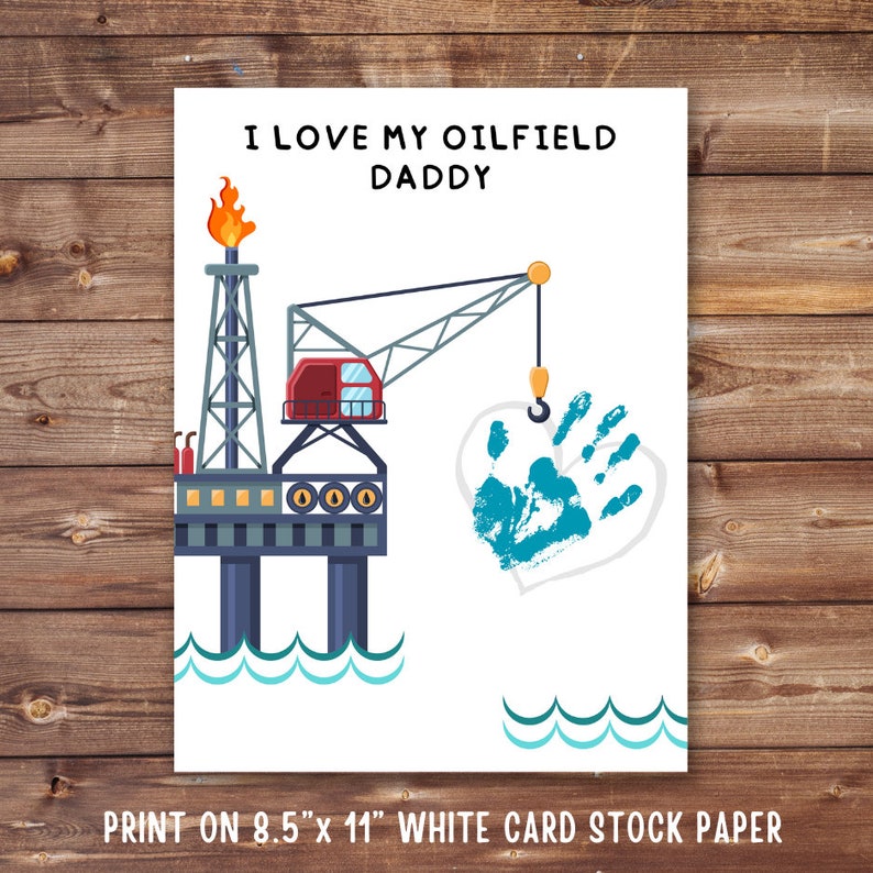 Father’s Day Handprint Craft | PRINTABLE | OILFIELD Father’s Day Craft ...