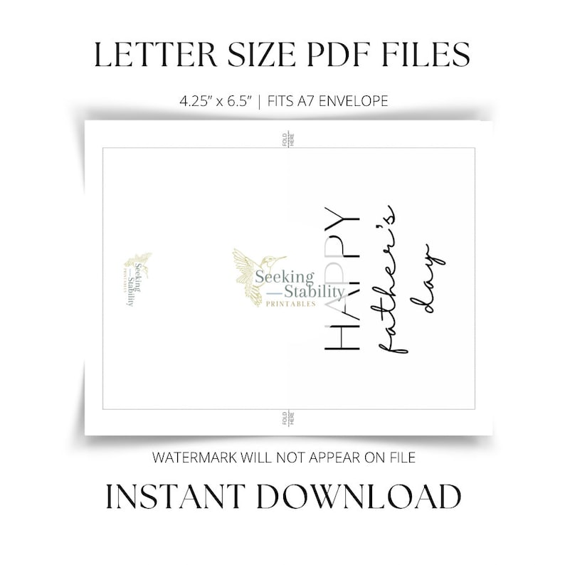 Happy Father’s Day Card Printable | Instant Download Father’s Day Card ...