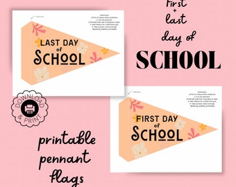 Last Day of School Pennant Flags | Last Day of School Prop Pennant ...