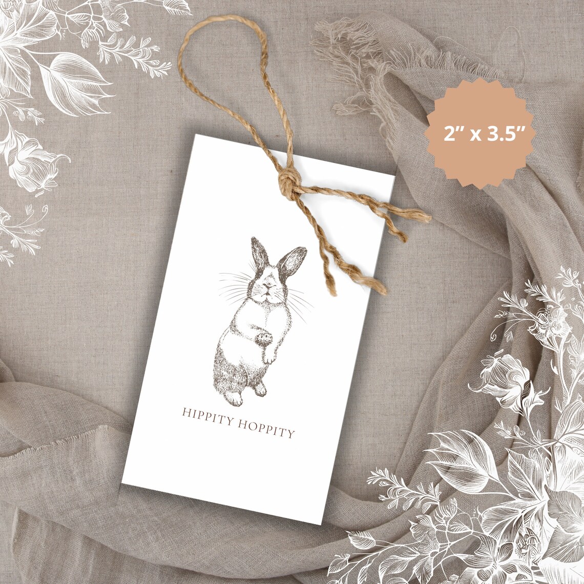 Pretty Easter Gift Tag, Easter Basket Gift Tag, Shabby Chic Gift ...