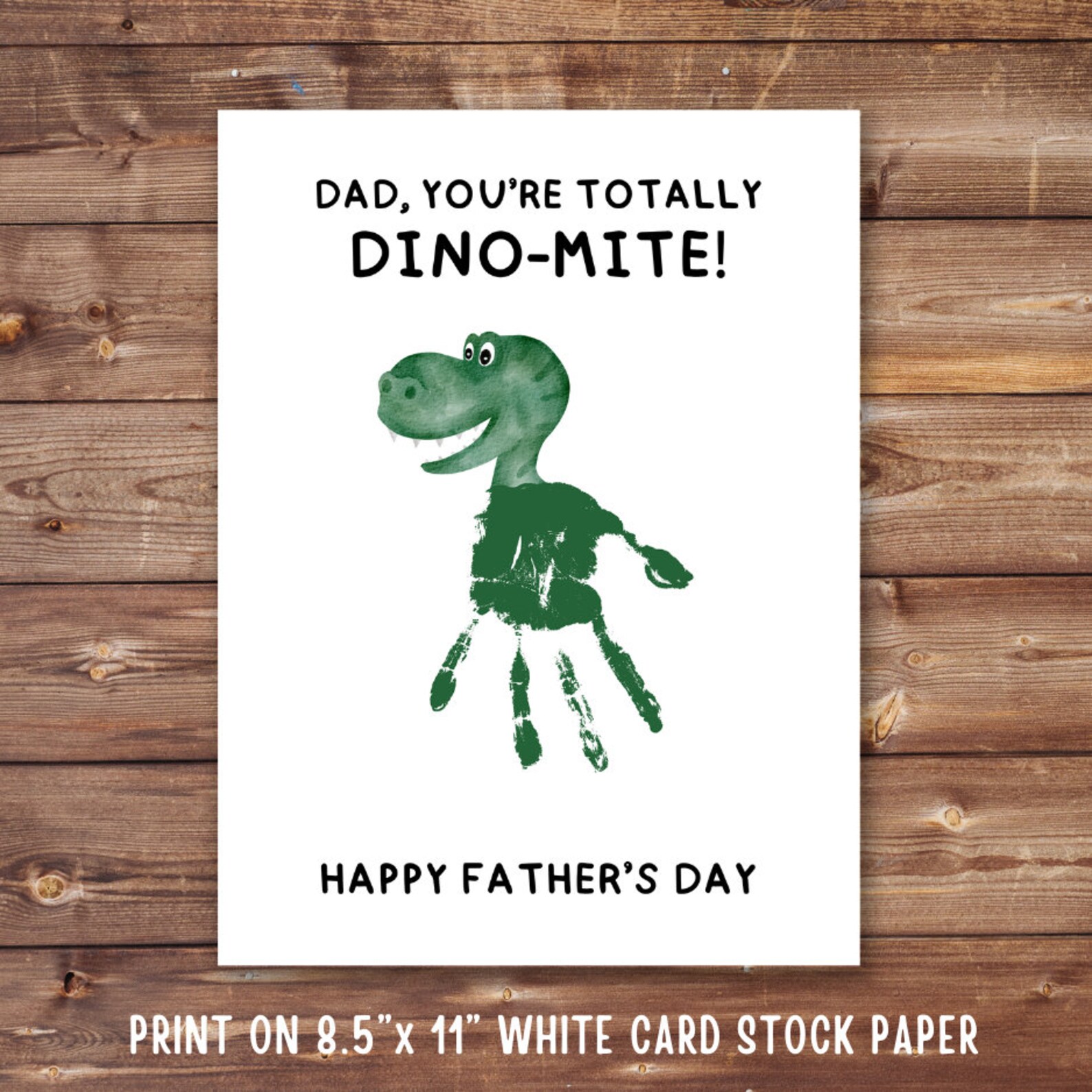 Dino-mite Father's Day Handprint Craft | DIY Gift (printable) - Etsy