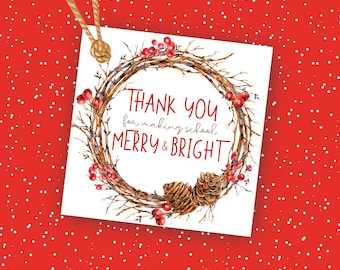 Thank You for Making School Merry & Bright Tag, Christmas Teacher ...