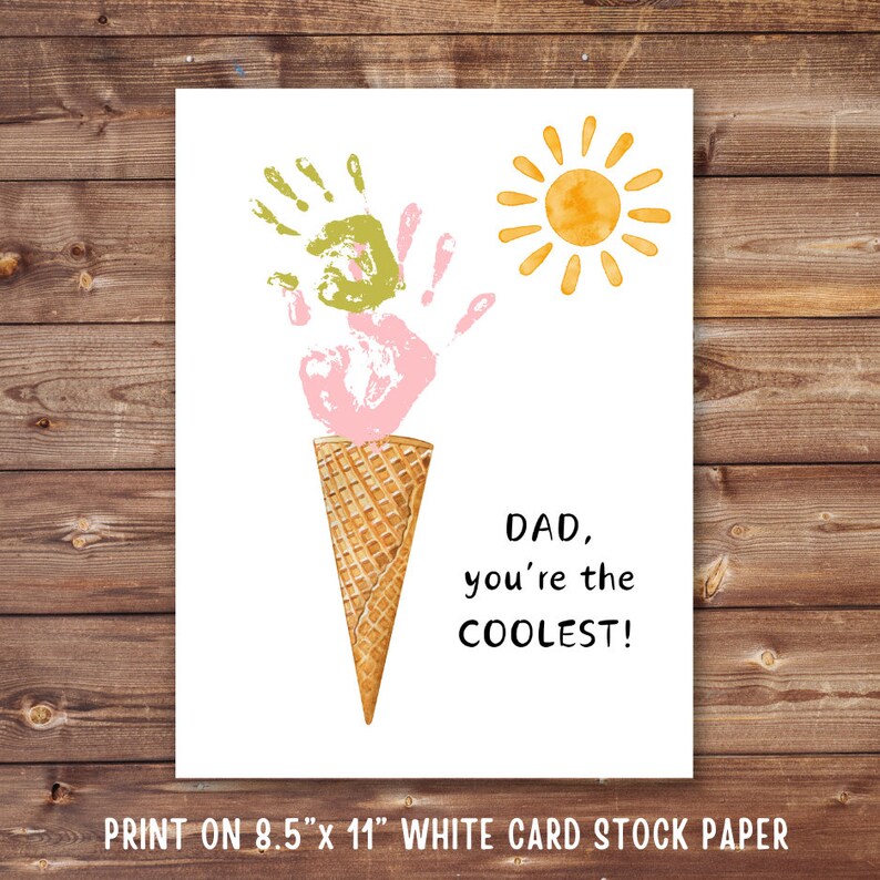 Father’s Day Handprint Craft | PRINTABLE | Dad, You’re the COOLEST ...