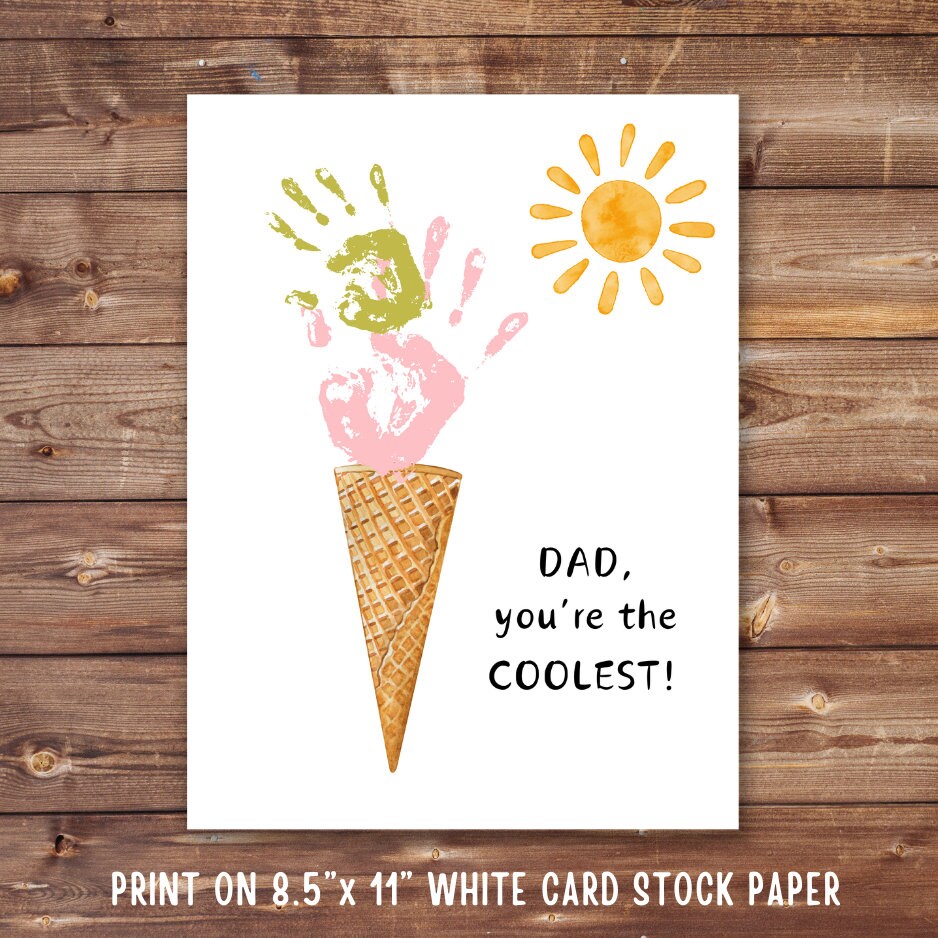 Father’s Day Handprint Craft | PRINTABLE | Dad, You’re the COOLEST ...