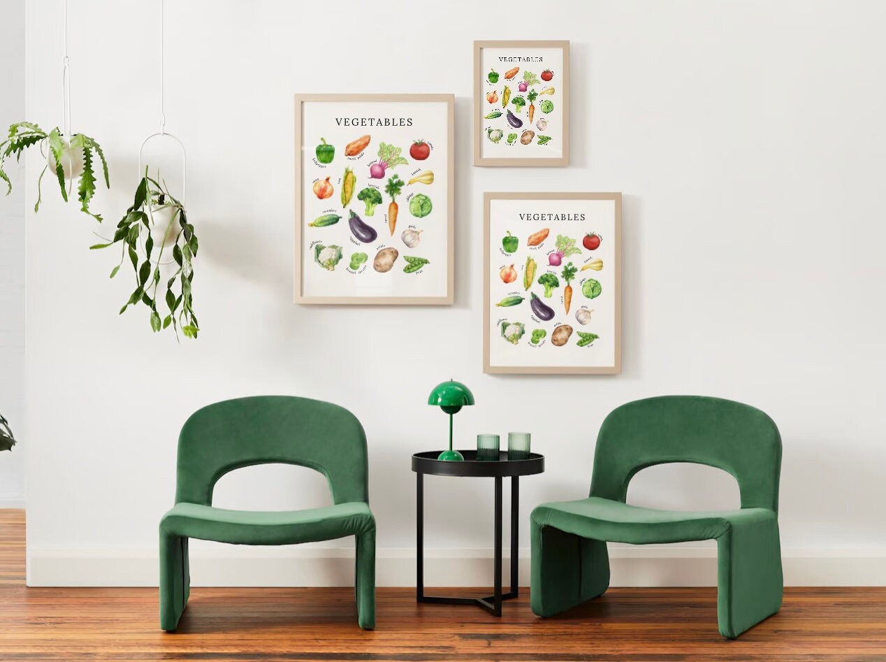 Vegetable and Fruit Print SET | Classroom Decor | Montessori Poster ...