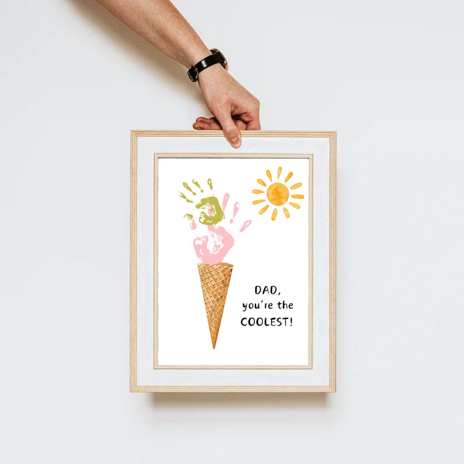 Fathers Day Handprint Craft PRINTABLE Dad, Youre the COOLEST Gift for ...