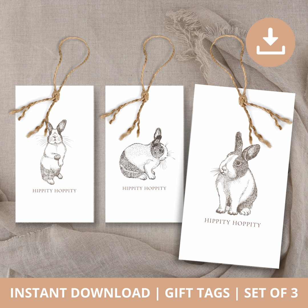 Pretty Easter Gift Tag, Easter Basket Gift Tag, Shabby Chic Gift ...