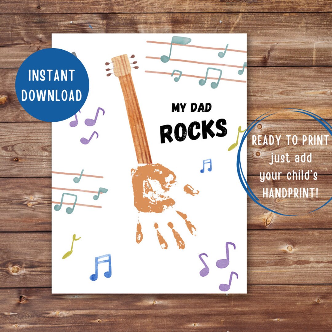 Fathers Day Handprint Craft PRINTABLE Dad, Youre Totally DINO-MITE Gift ...