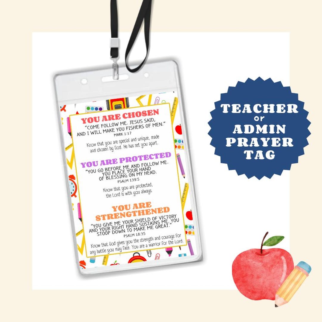 Prayer Tag | Backpack Blessings Tag | Church Printable | Religious Tags ...