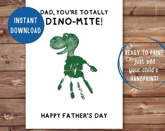 Father’s Day Handprint Craft | PRINTABLE | EXCAVATOR Father’s Day Craft ...