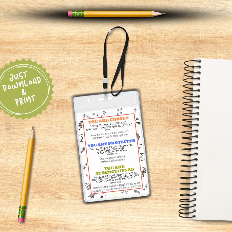 Prayer Tag | Backpack Blessings Tag | Church Printable | Religious Tags ...