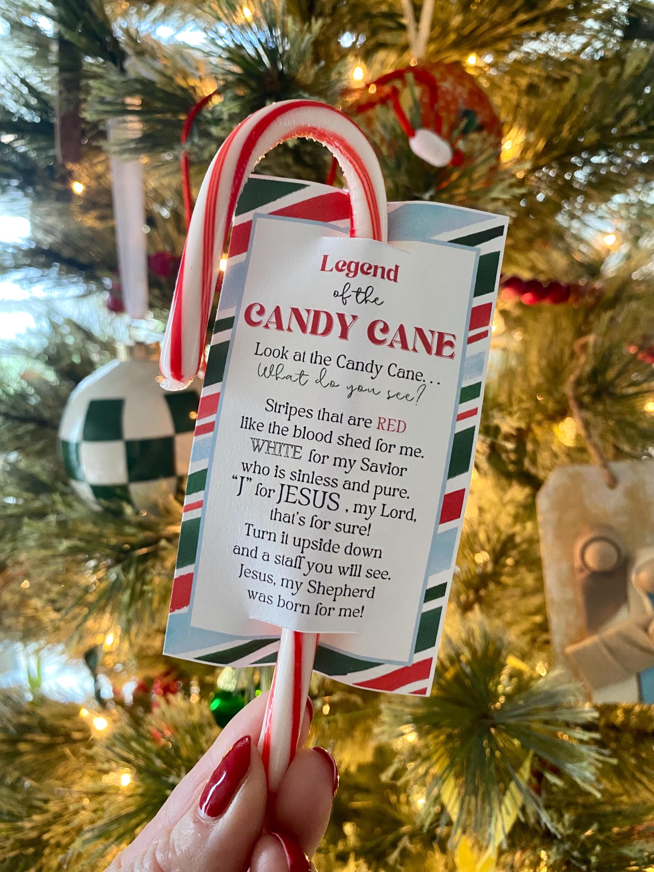 Legend of the Candy Cane Printable Tag, Candy Cane Poem, Christmas Tags ...