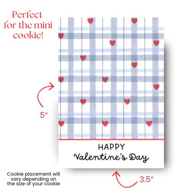 Printable Valentine Cookie Card, Instant Download - Etsy