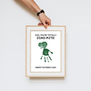 Father’s Day Handprint Craft | PRINTABLE | Dad, You’re Totally DINO ...