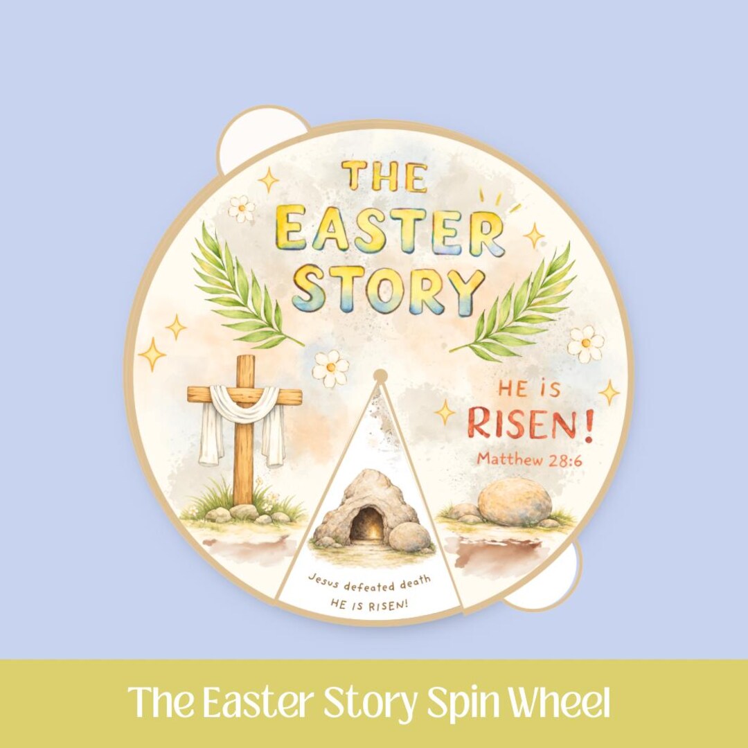 Lent Easter Story Spin Wheel Craft, Christian Lent Activity (digital ...