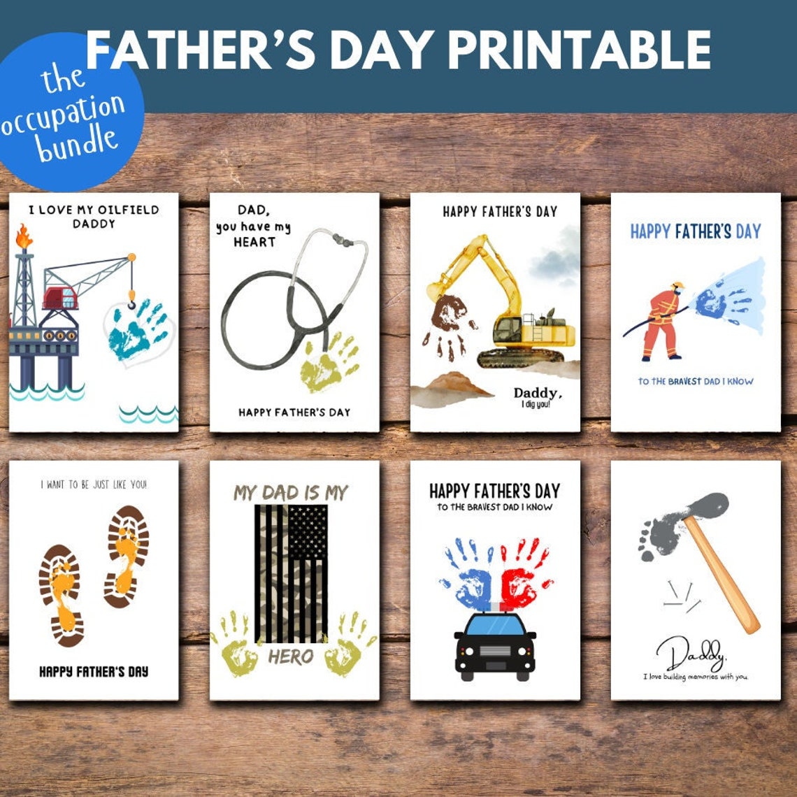 Father’s Day Handprint Craft | PRINTABLE | Gift for Dad From Kids| Diy ...