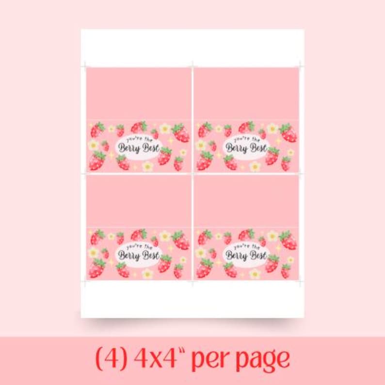 PRINTABLE I'm so BERRY Glad We're Friends, Happy Valentine's Day Tag ...