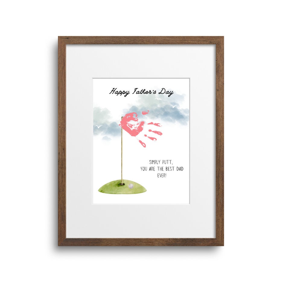 Father’s Day Handprint Craft | PRINTABLE | GOLF Father’s Day Craft ...