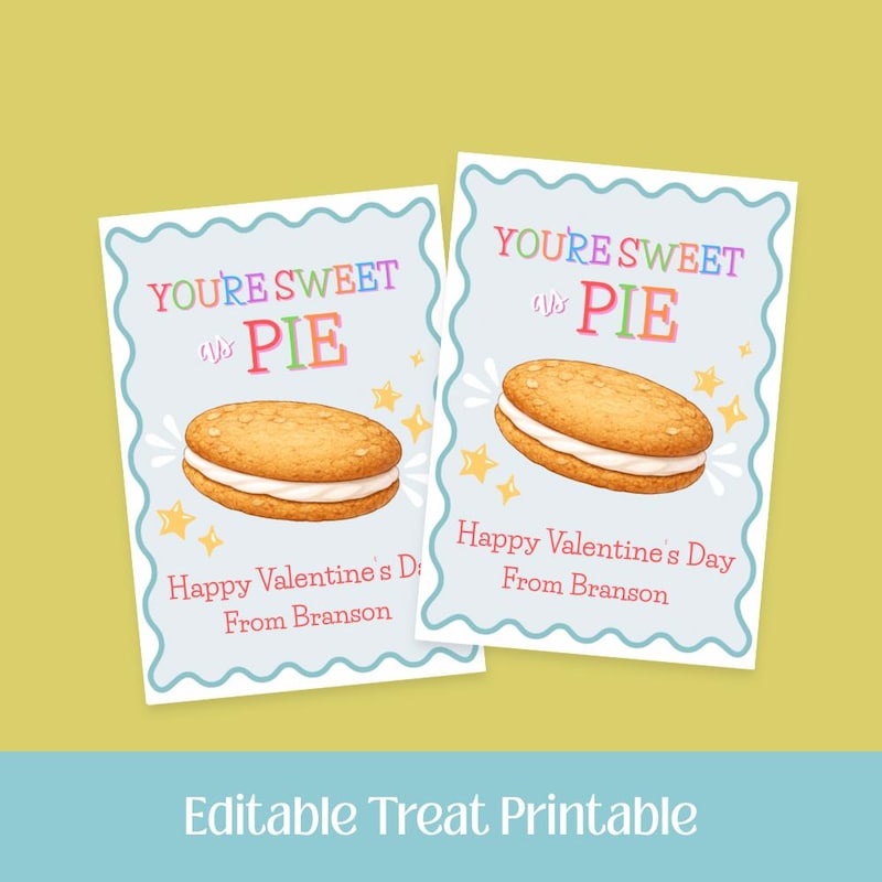 Valentines Pie Card - Etsy
