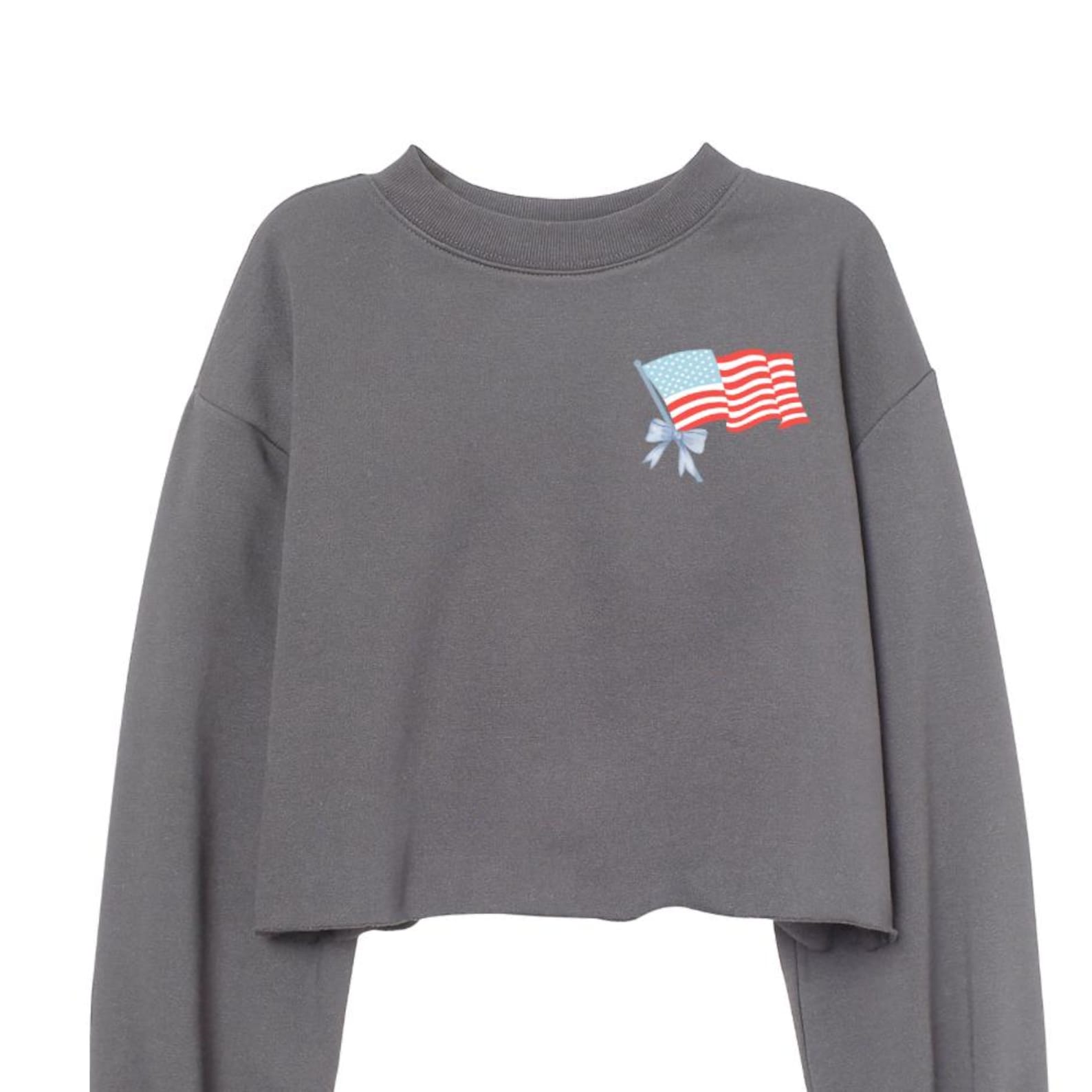 Preppy American Flag PNG | Preppy Bow Flag | Watercolor Grandmillenial ...