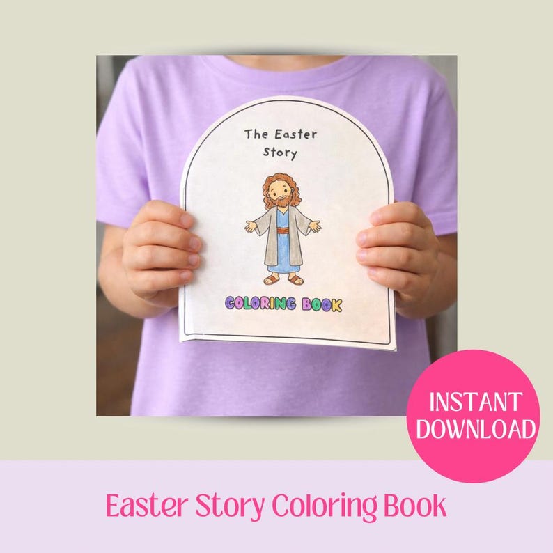 PRINTABLE Easter Story Coloring Book: Christian Kids Bible Activity ...
