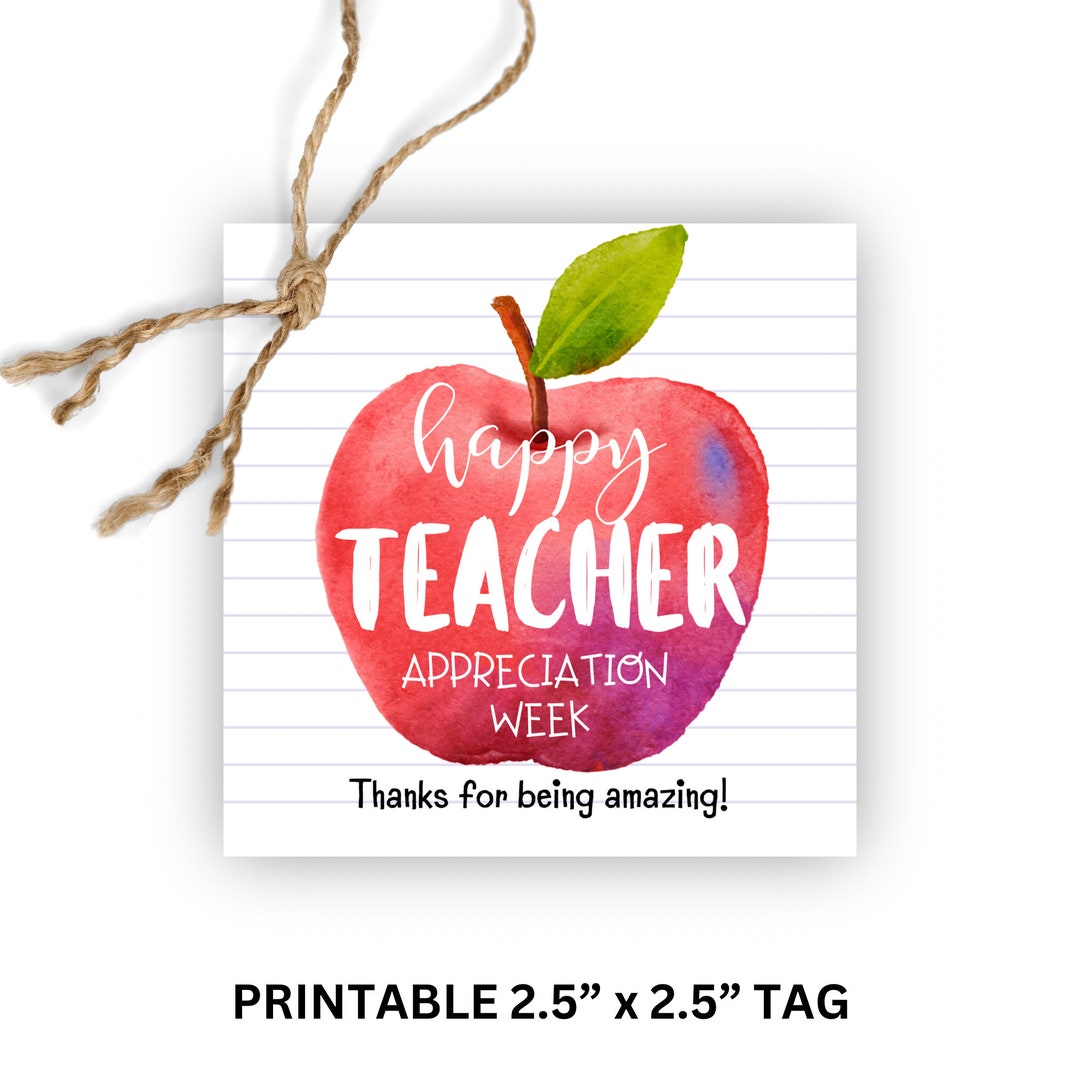 Teacher Appreciation Tags | End of Year Teacher Thank You Gift ...