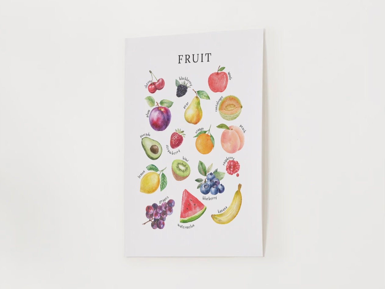 Vegetable and Fruit Print SET | Classroom Decor | Montessori Poster ...