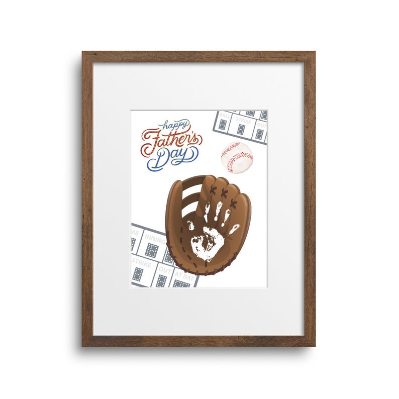 Father’s Day Handprint Craft | PRINTABLE | Baseball Handprint Craft ...