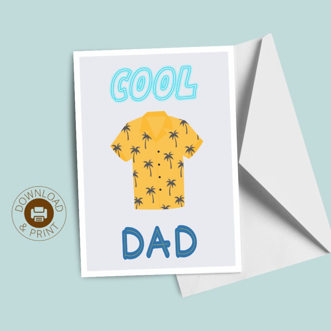 Cool Dad Father’s Day Card | Instant Download Father’s Day Card - Etsy