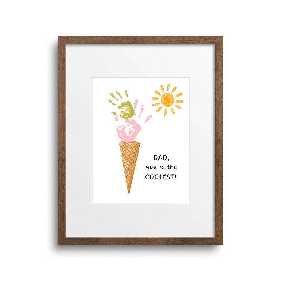Fathers Day Handprint Craft PRINTABLE Dad, Youre the COOLEST Gift for ...