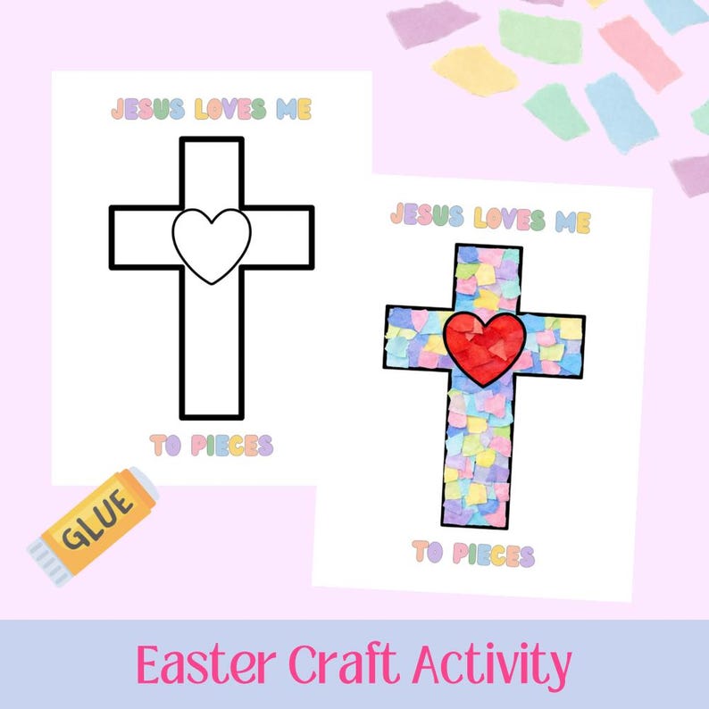 Easter Cross Craft Printable, Christian Easter Crafts, Religious Easter ...