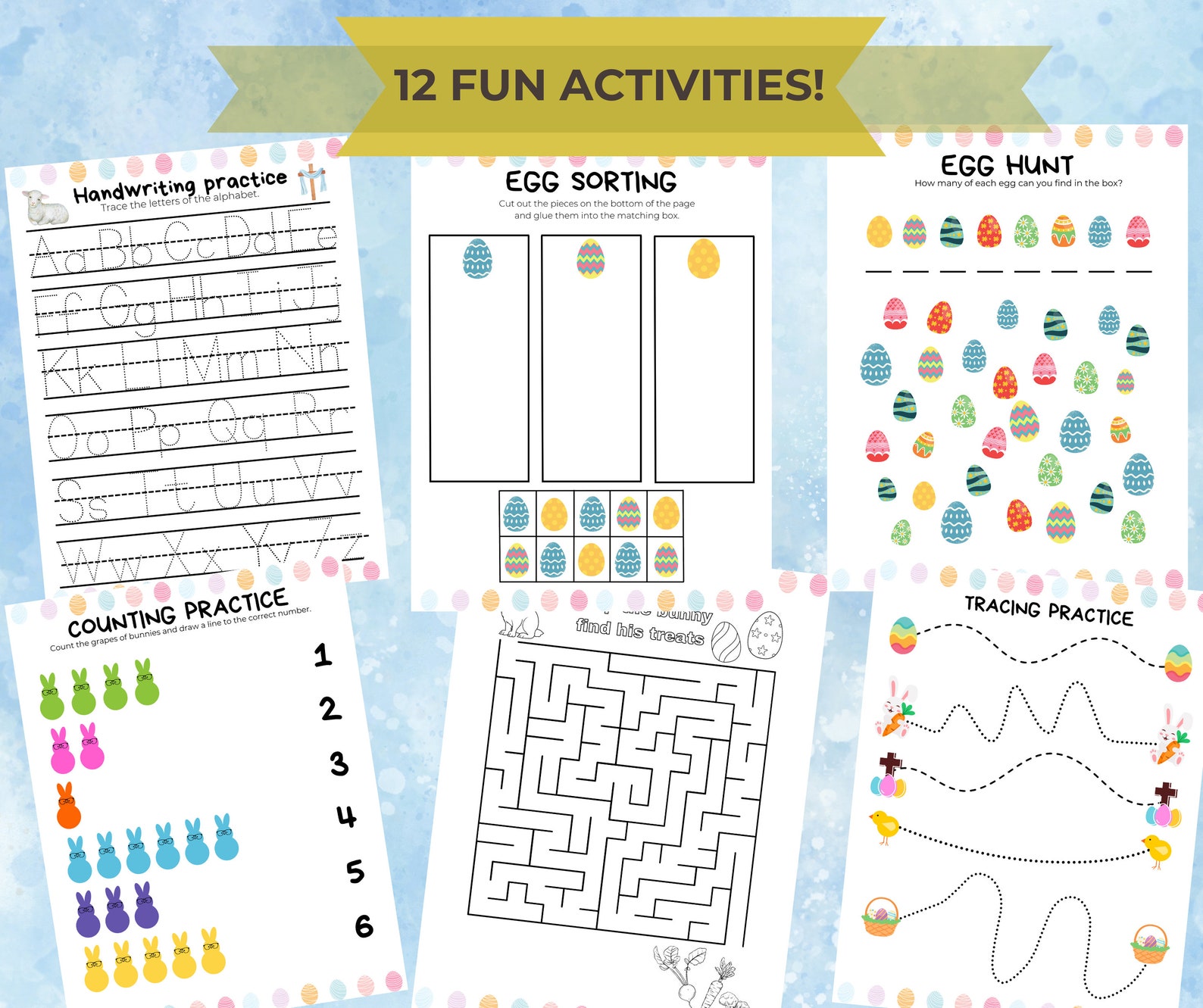 Easter Activity Bundle, Games and Coloring Pages (digital Download) - Etsy