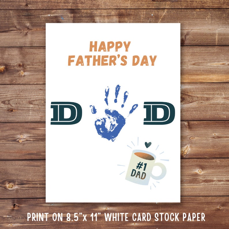 Fathers Day Handprint Craft PRINTABLE Baseball Handprint Craft Gift for ...