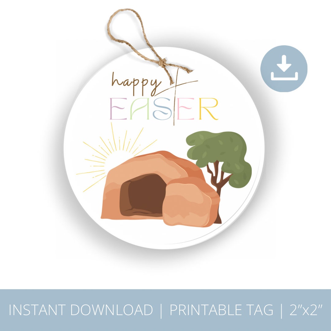 Christian Easter Gift Tag, He is Risen Gift Tag, Empty Tomb Gift Tag ...
